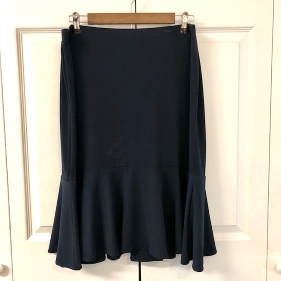 George | Skirts | George Stretch Peplum Bottom Navy Skirt Sz112 | Poshmark
